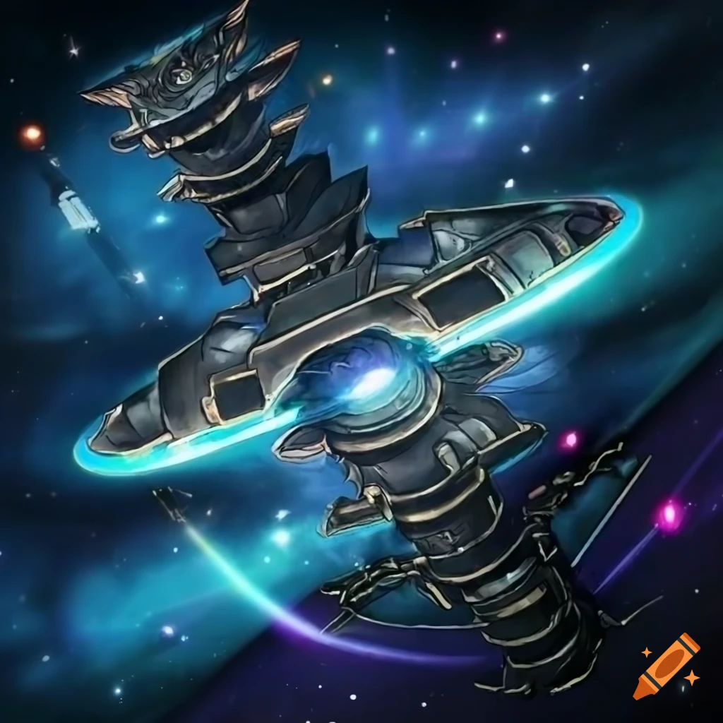 Yugioh art for a space map on Craiyon