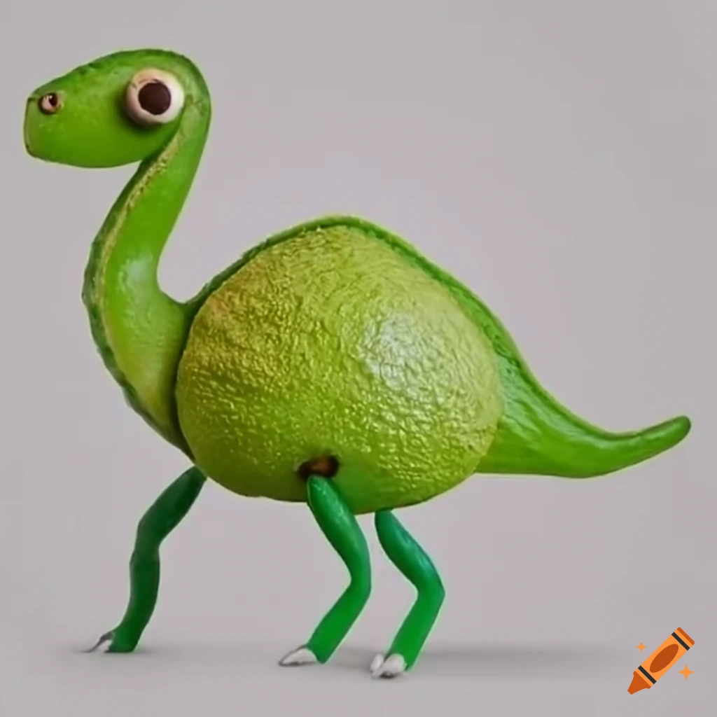 Avocado dinosaur sculpture on Craiyon