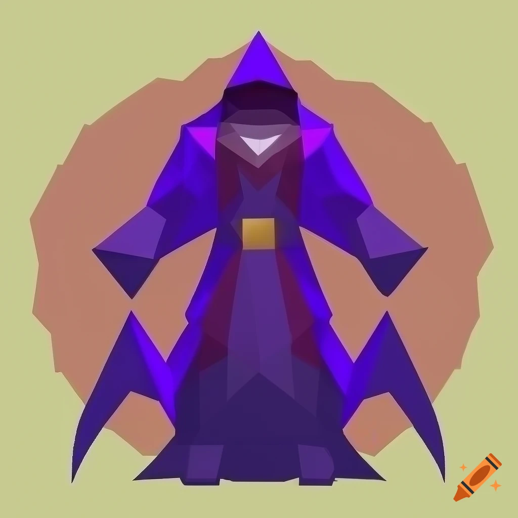 Mage game fantasy low poly icon on Craiyon
