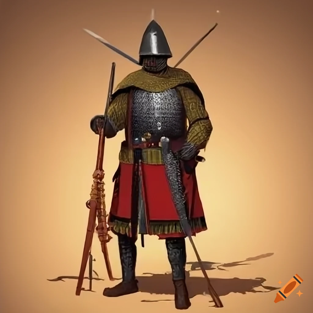 Medieval militia on Craiyon