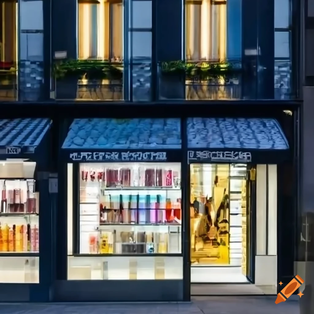 Exterior of lotus beauty asian cosmetics shop in france on Craiyon