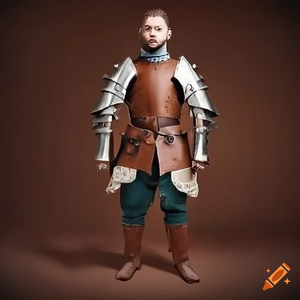 Medieval light armor leather shoes on Craiyon