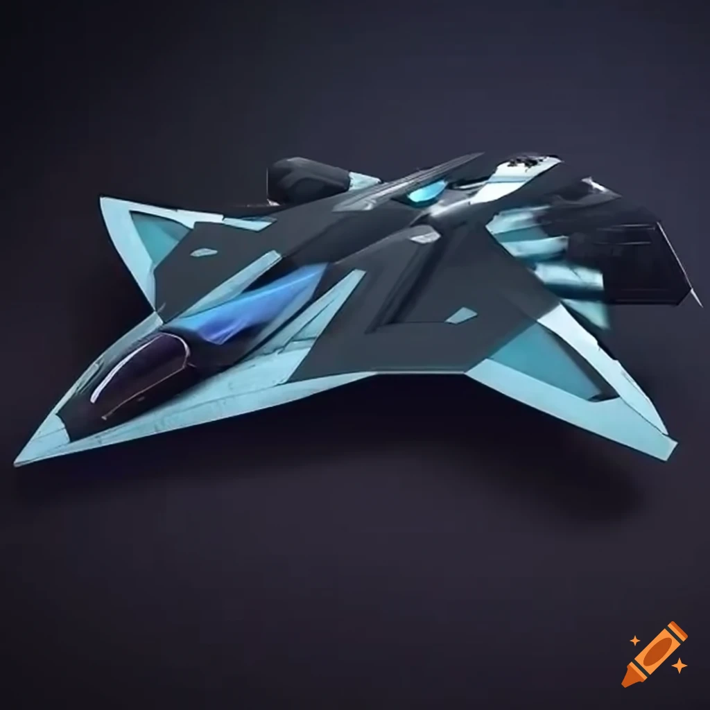 Futuristic hyper sonic stealth fighter with sleek design on Craiyon
