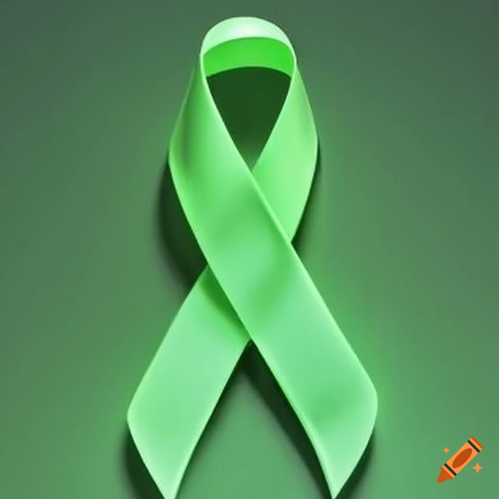 Neon green aids ribbon with a toxic appearance on Craiyon