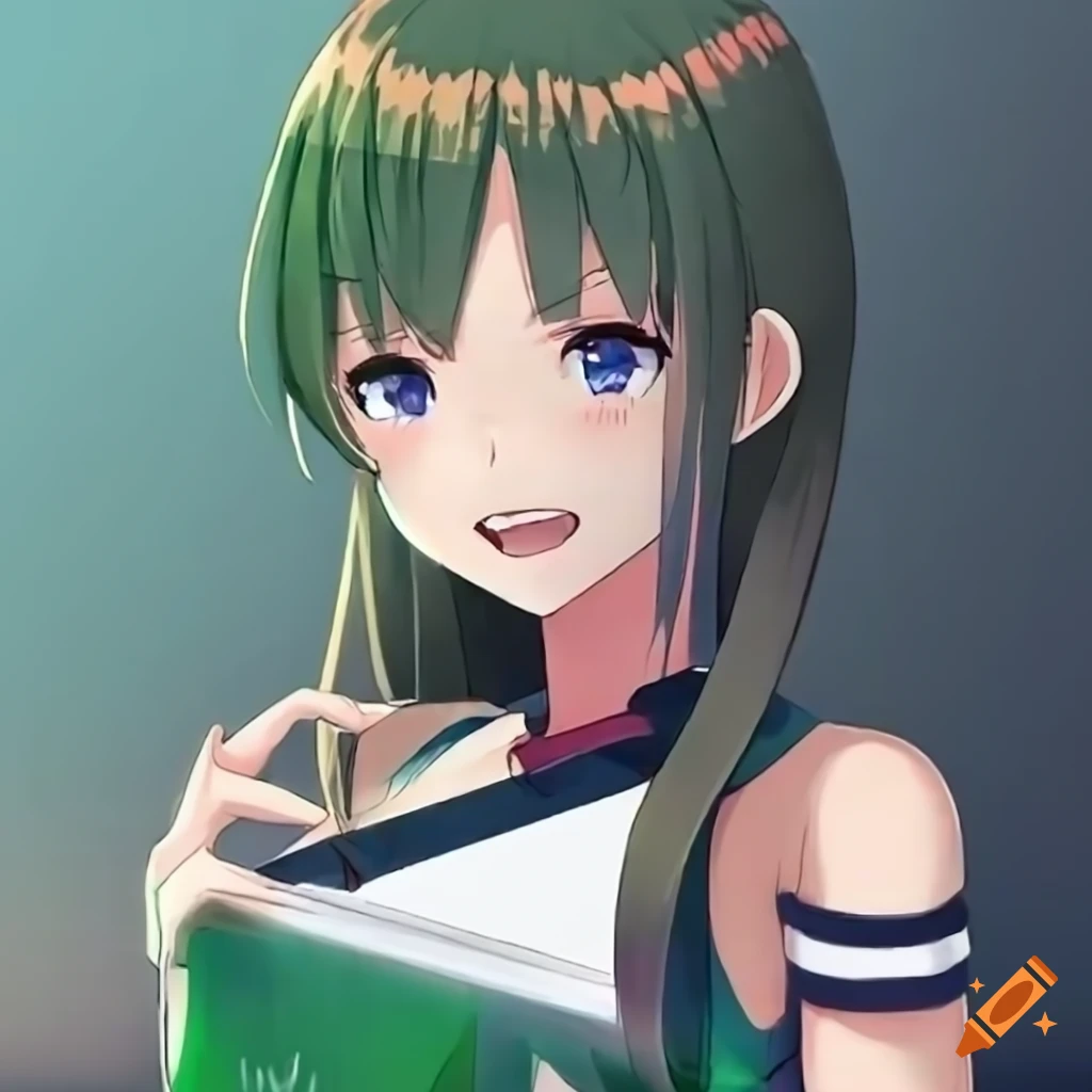 Microsoft excel logo reimagined as an anime waifu on Craiyon