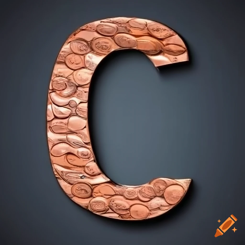 Penny cut in the shape of the letter c on Craiyon