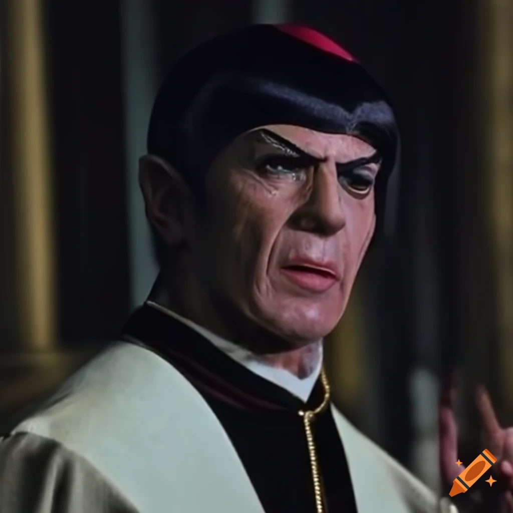 Pope francis dressed as spock from star trek on Craiyon