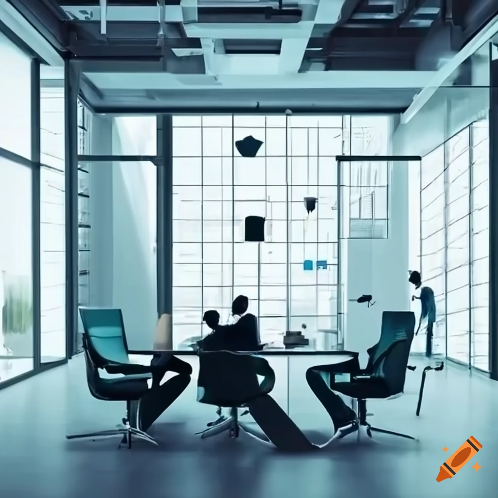 Intense business meeting in a modern office with creative minds on Craiyon