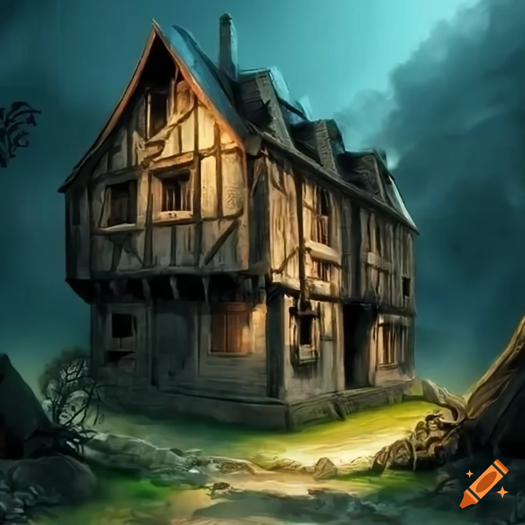 Medieval house on Craiyon