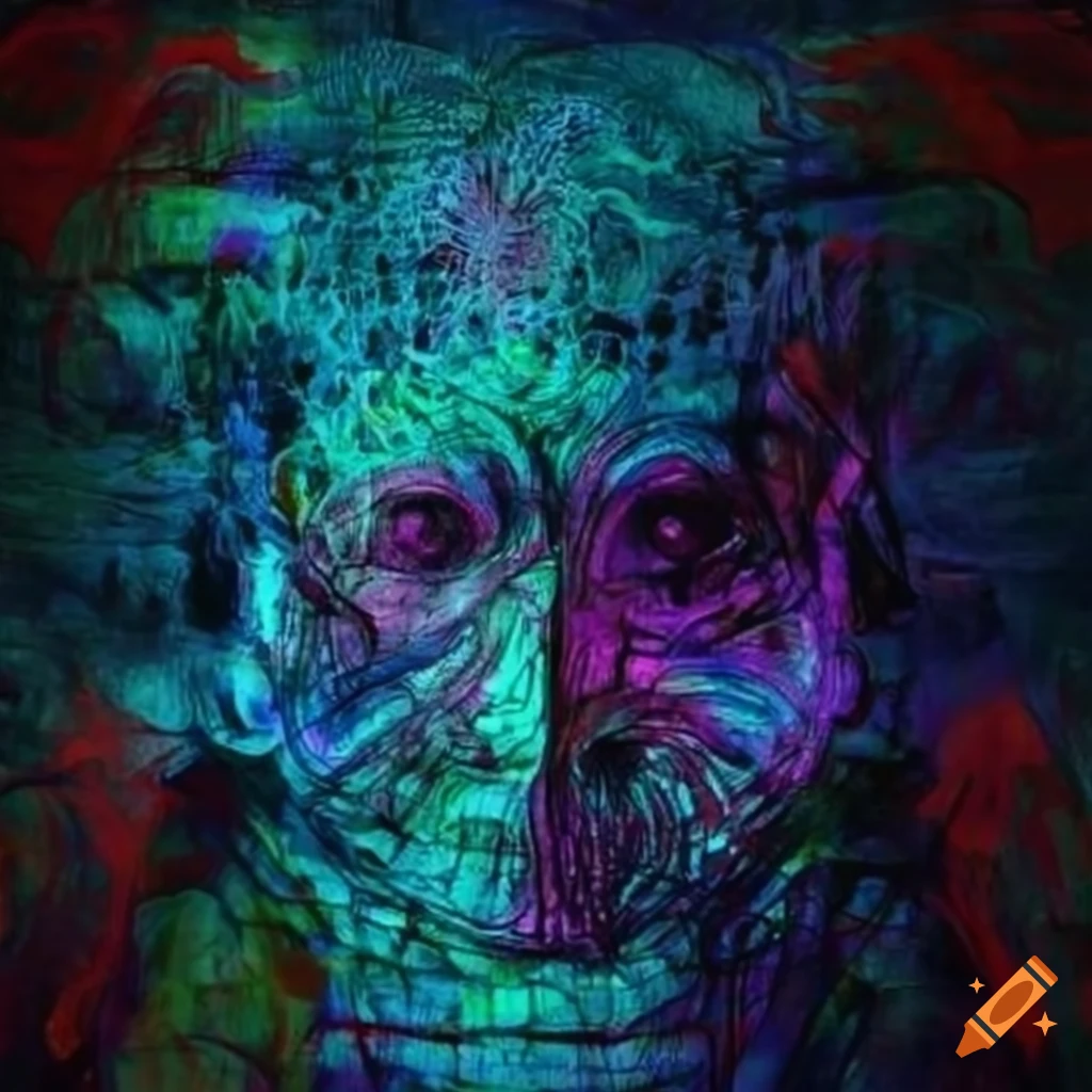 Evolution of man abstract drawing on Craiyon