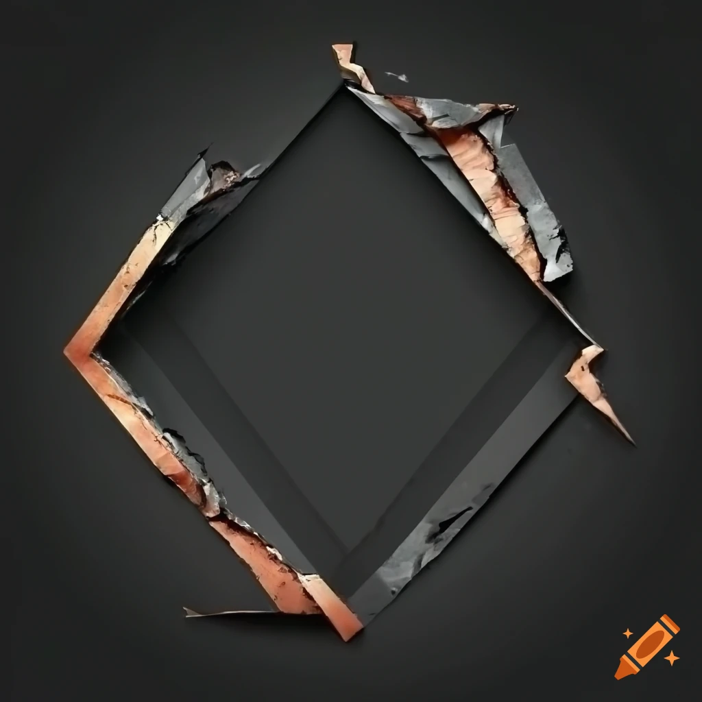 Damaged and dark triangle frame design on Craiyon