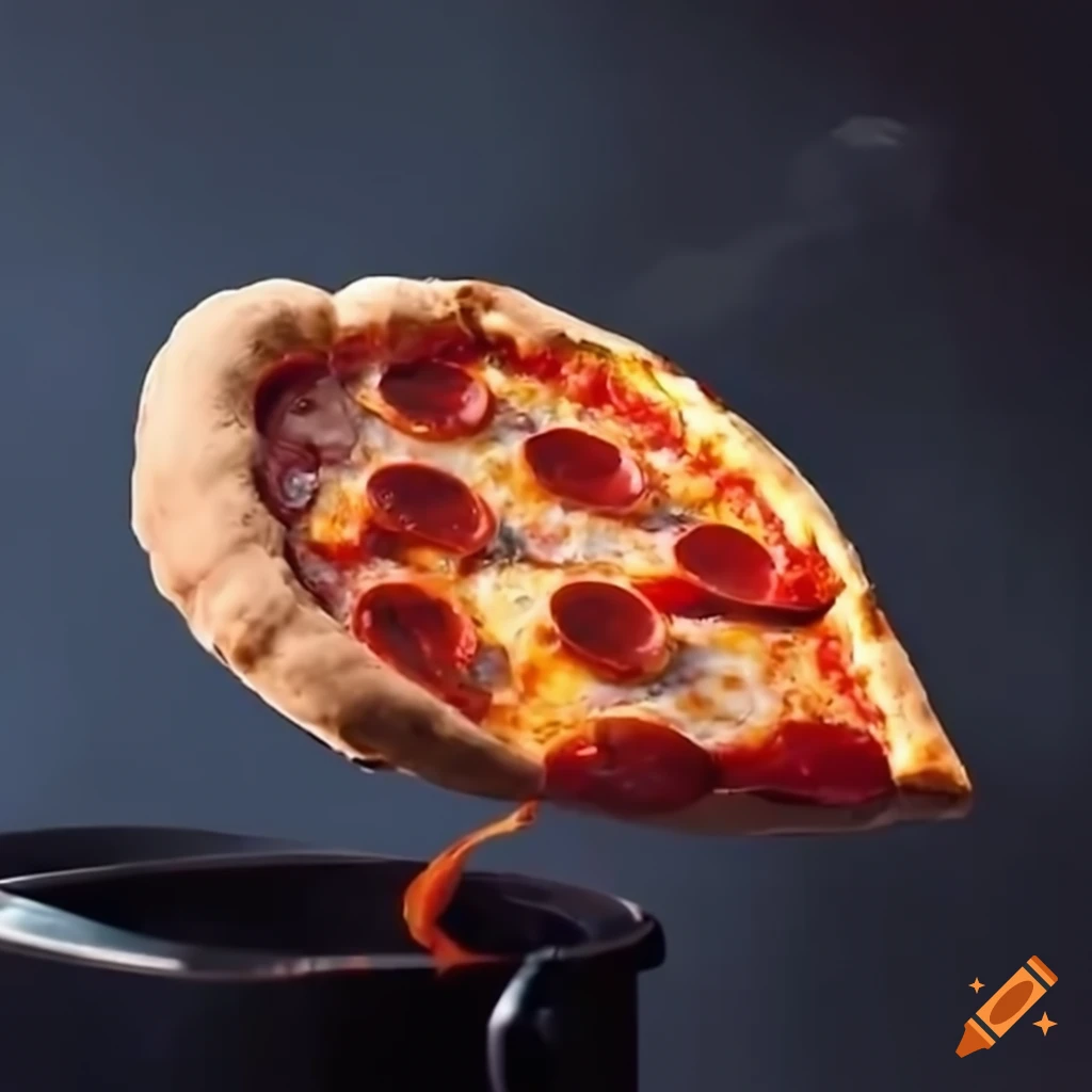 Gordon Ramsay eating deep fried pizza on Craiyon