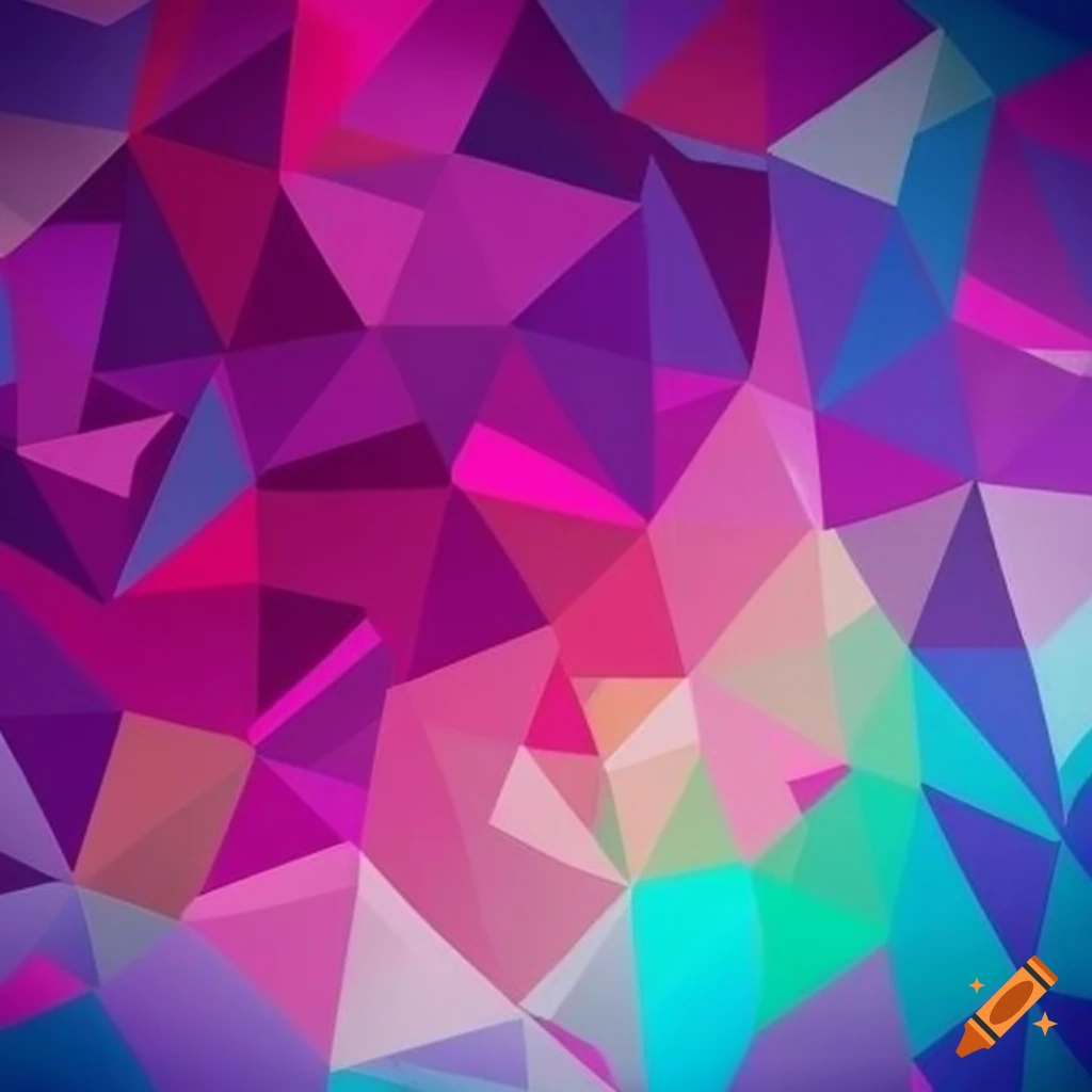 Vibrant geometric design with intricate patterns for wallpaper on Craiyon