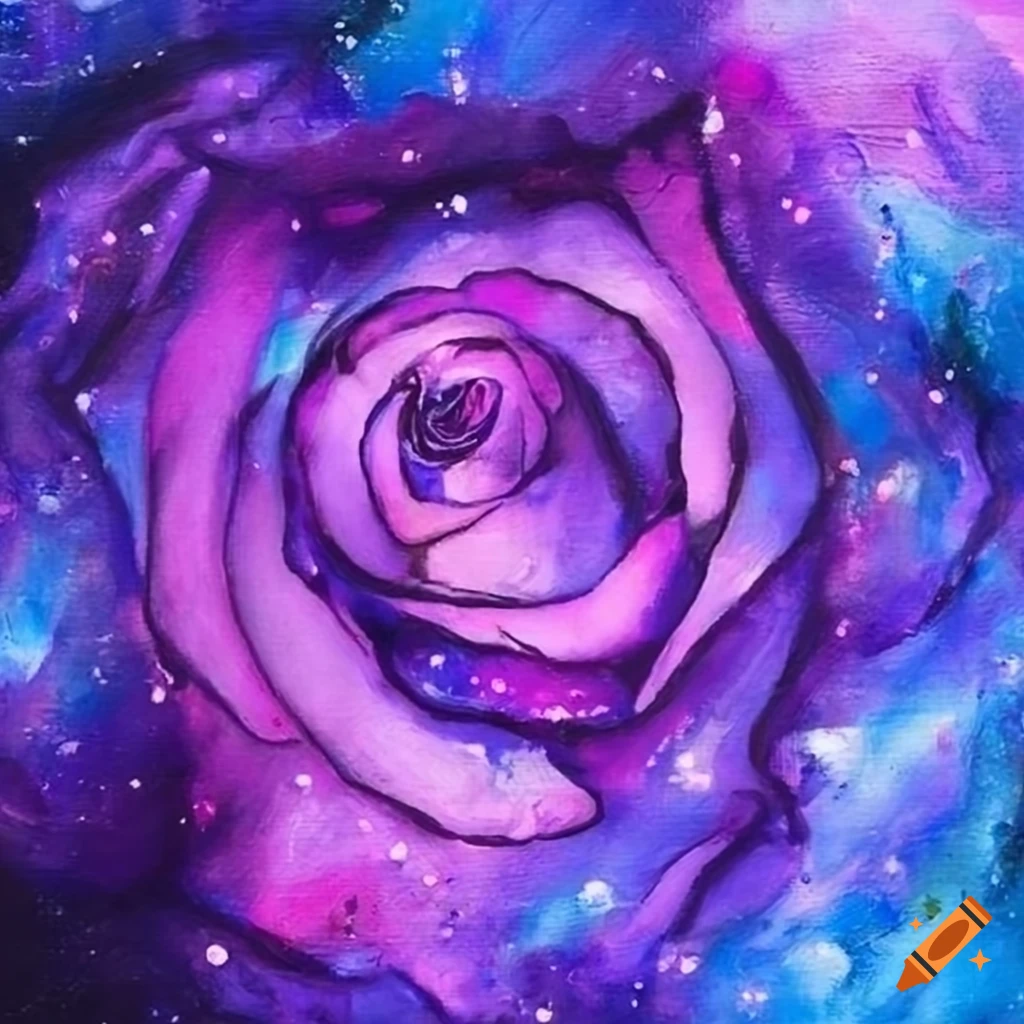 Blue-violet galaxy portrayed in a rose by Helen Cottle and Bjarne ...