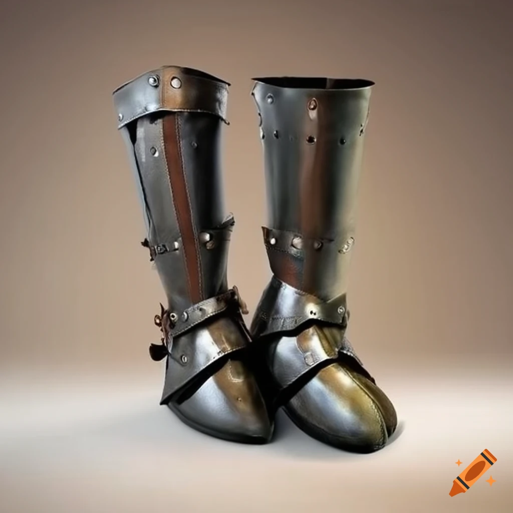 Medieval armor shoes on Craiyon