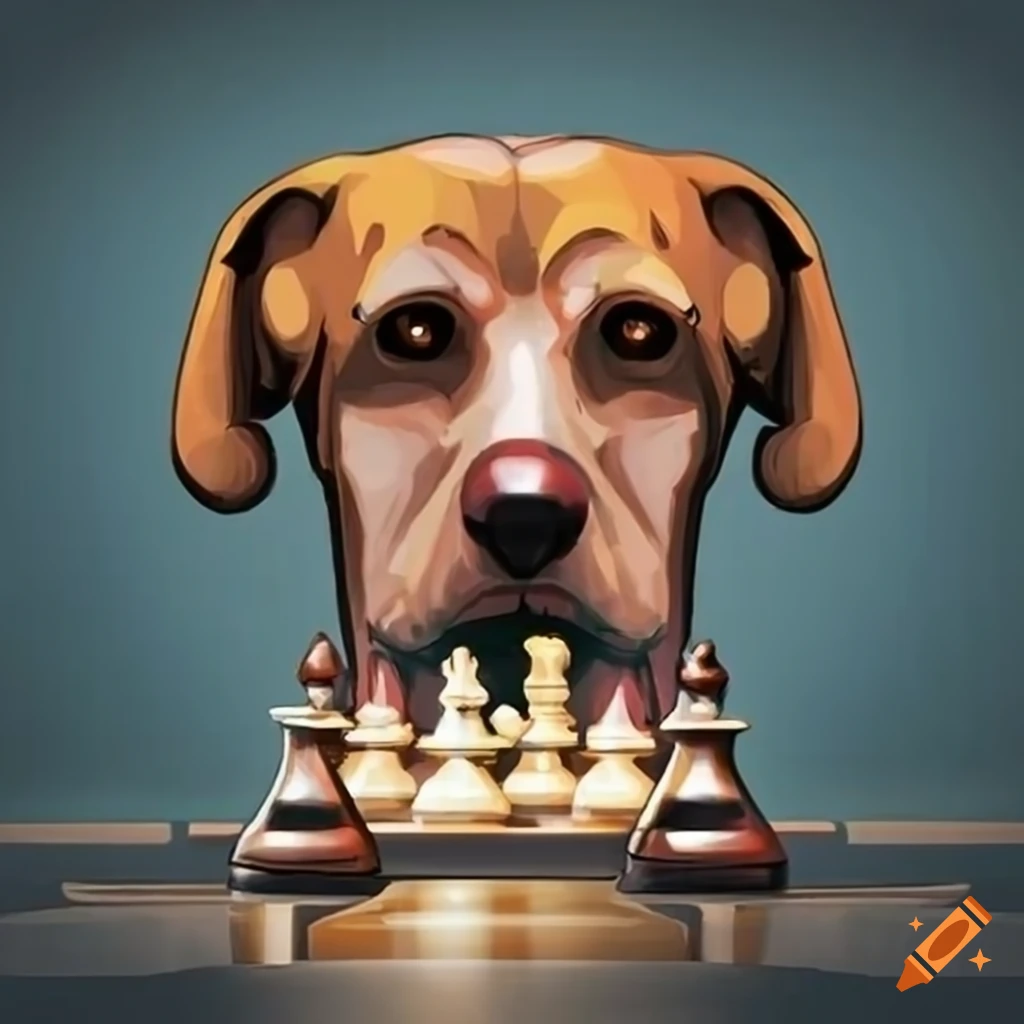 Chess dog on Craiyon