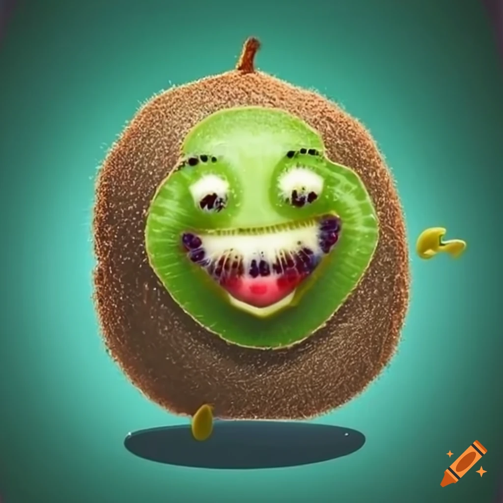 Epic smiling kiwi fruit on Craiyon