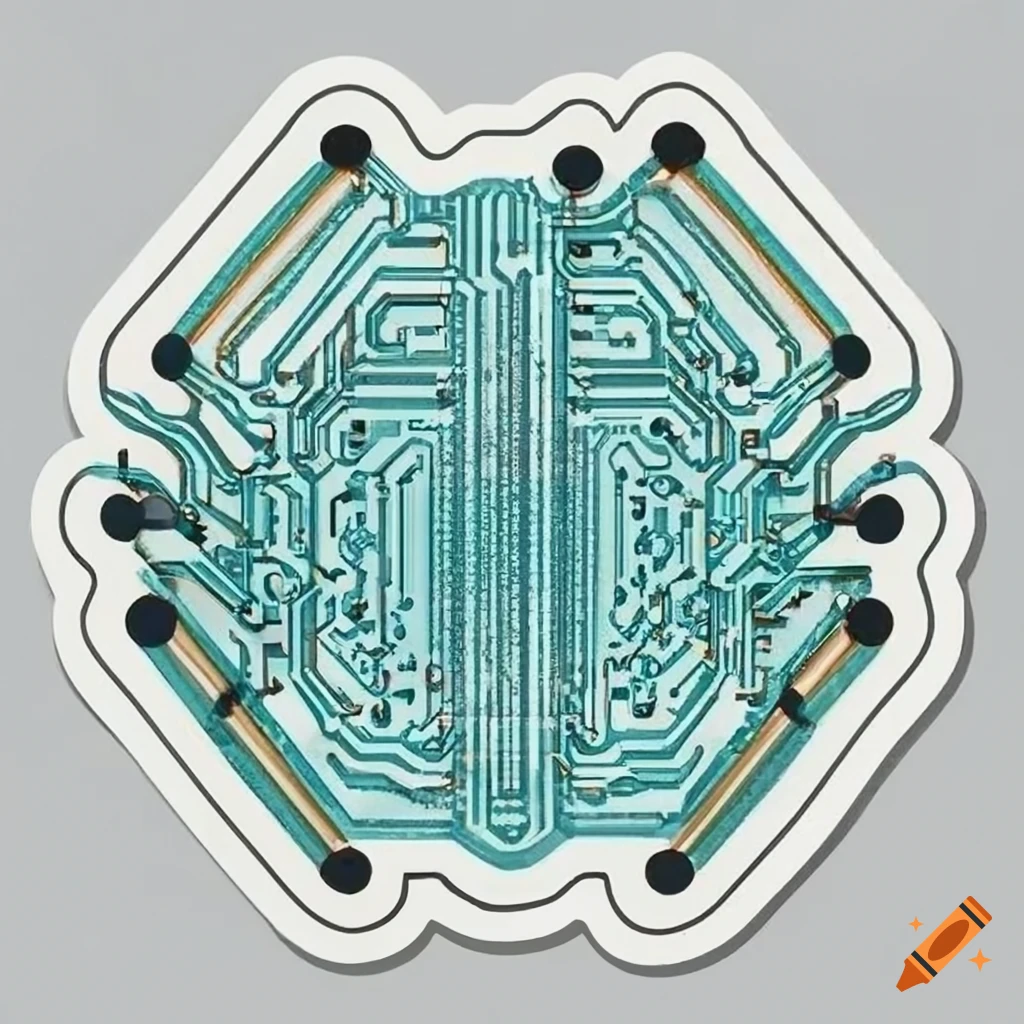 X-ray view of a circuit board with interconnected wires on Craiyon