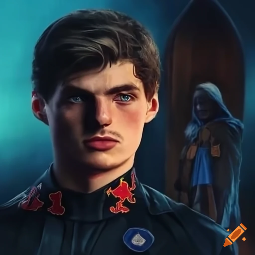 Harry potter meets max verstappen encounter on Craiyon