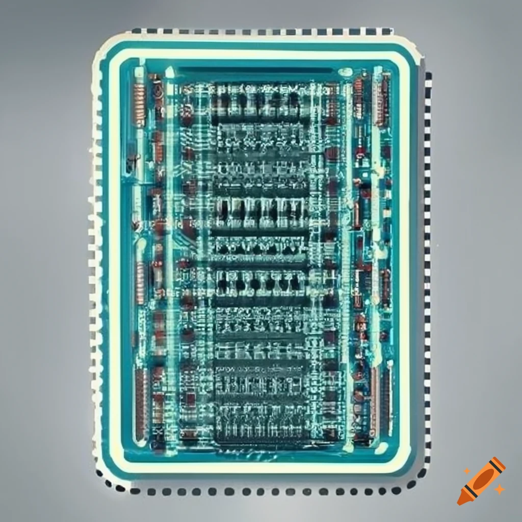 X-ray of a circuit board with interconnected wires on Craiyon