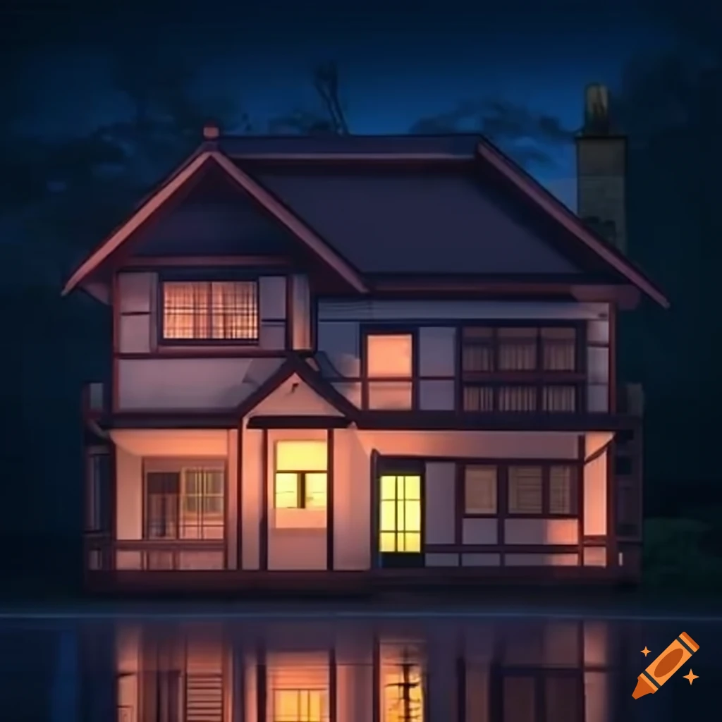 Anime style house on Craiyon