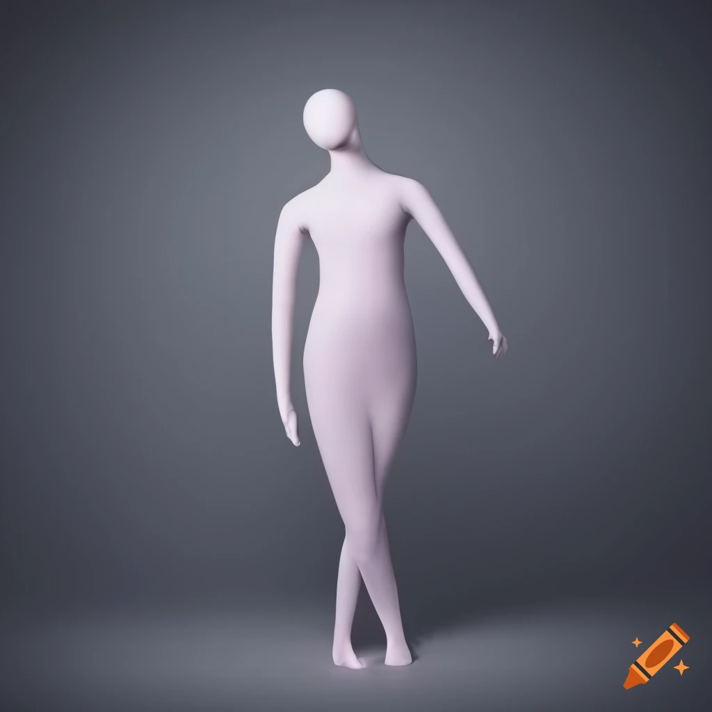 Fashion model full body shot on gray background on Craiyon