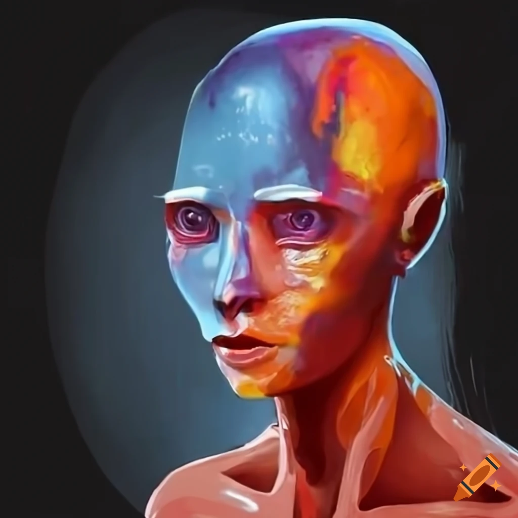 Humanoid figure on Craiyon