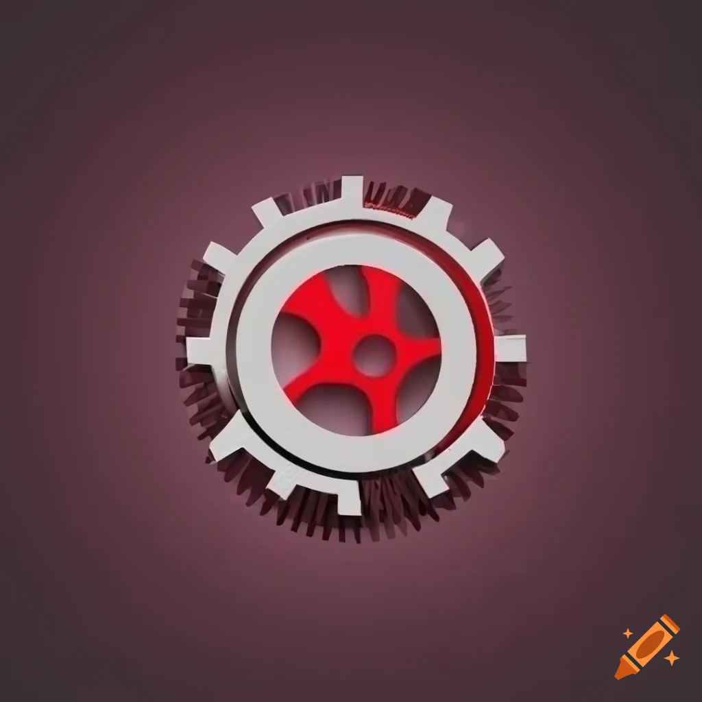 Logo concept for robotic process automation project with cycles, gears, and productivity ...