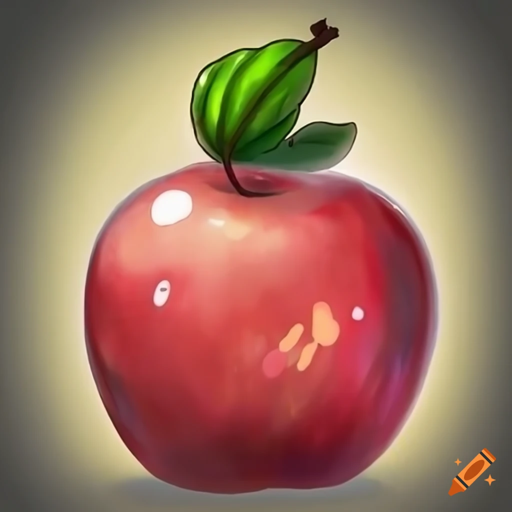Anime apple with a face on Craiyon