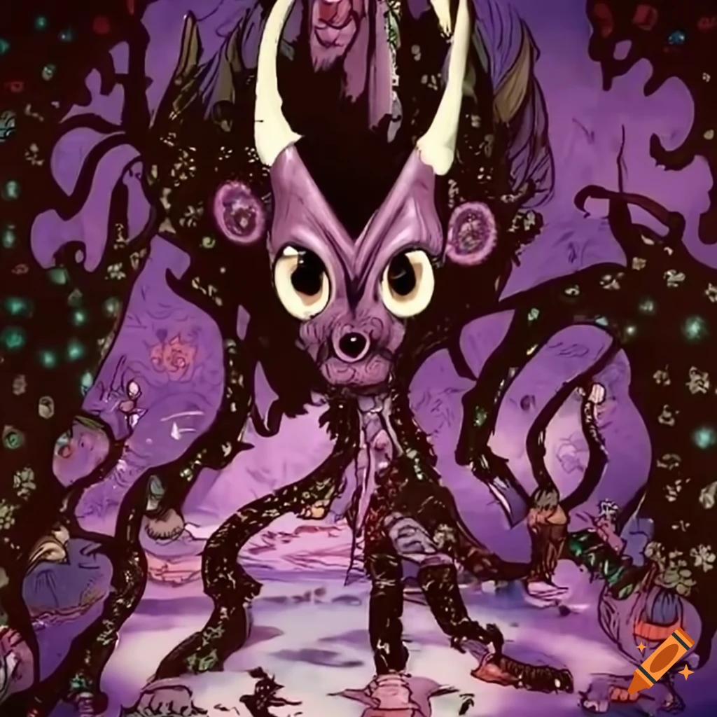 Mythical creatures and mutant omega mart lemon fruit monster in a ...