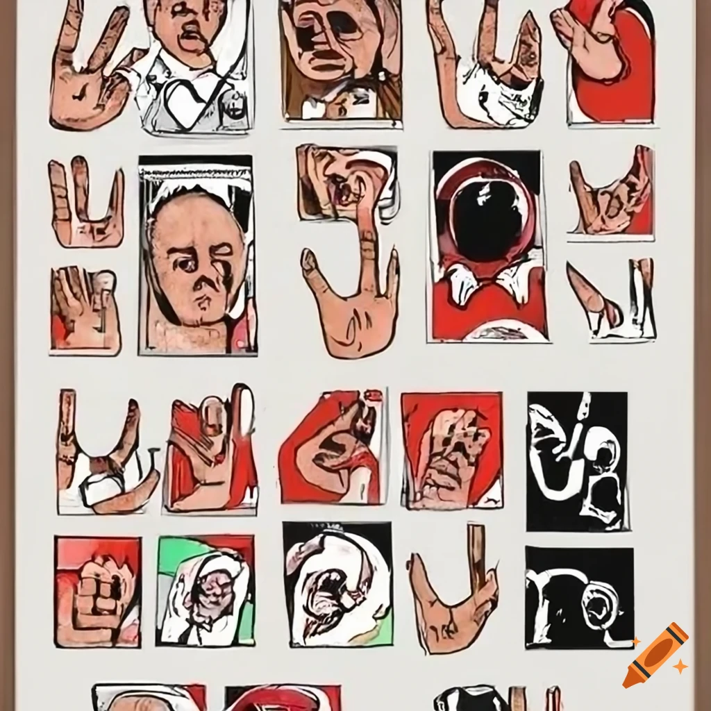 Sign language poster on Craiyon
