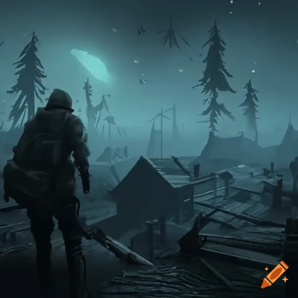 Isometric perspective of stalker's immersive game world on Craiyon