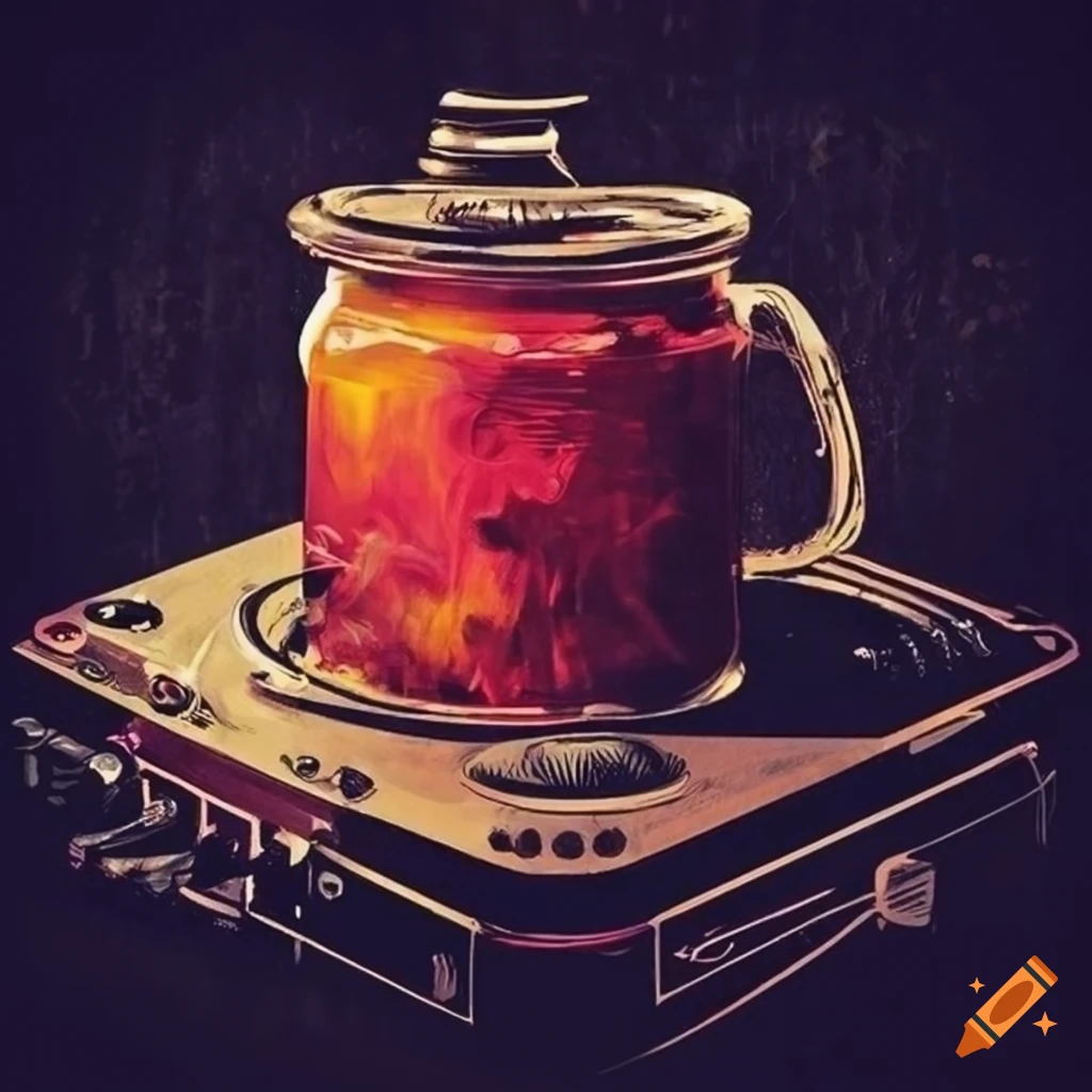 Vintage poster of dj equipment with a jar of jam on Craiyon