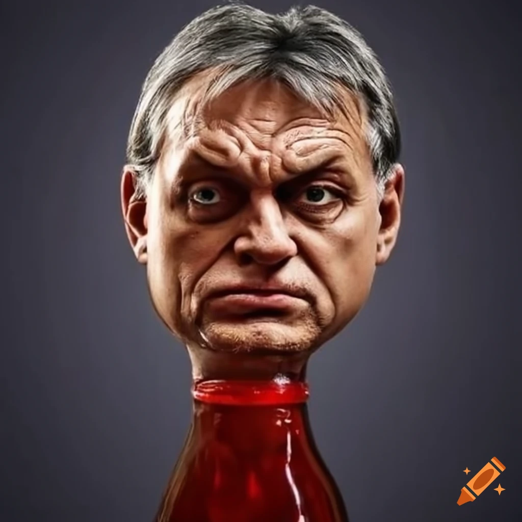 Coca cola bottle with viktor orban's face on Craiyon
