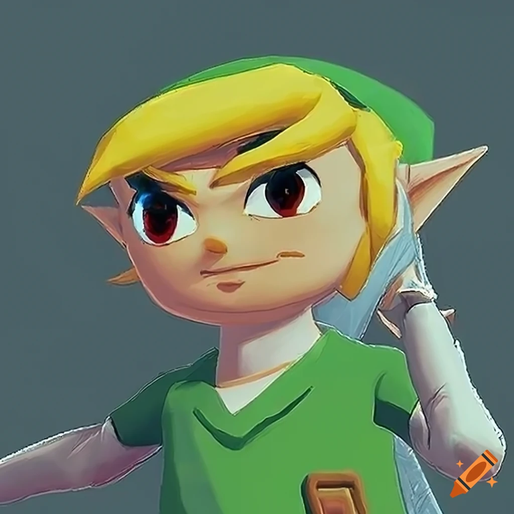 Link character from wind waker on Craiyon