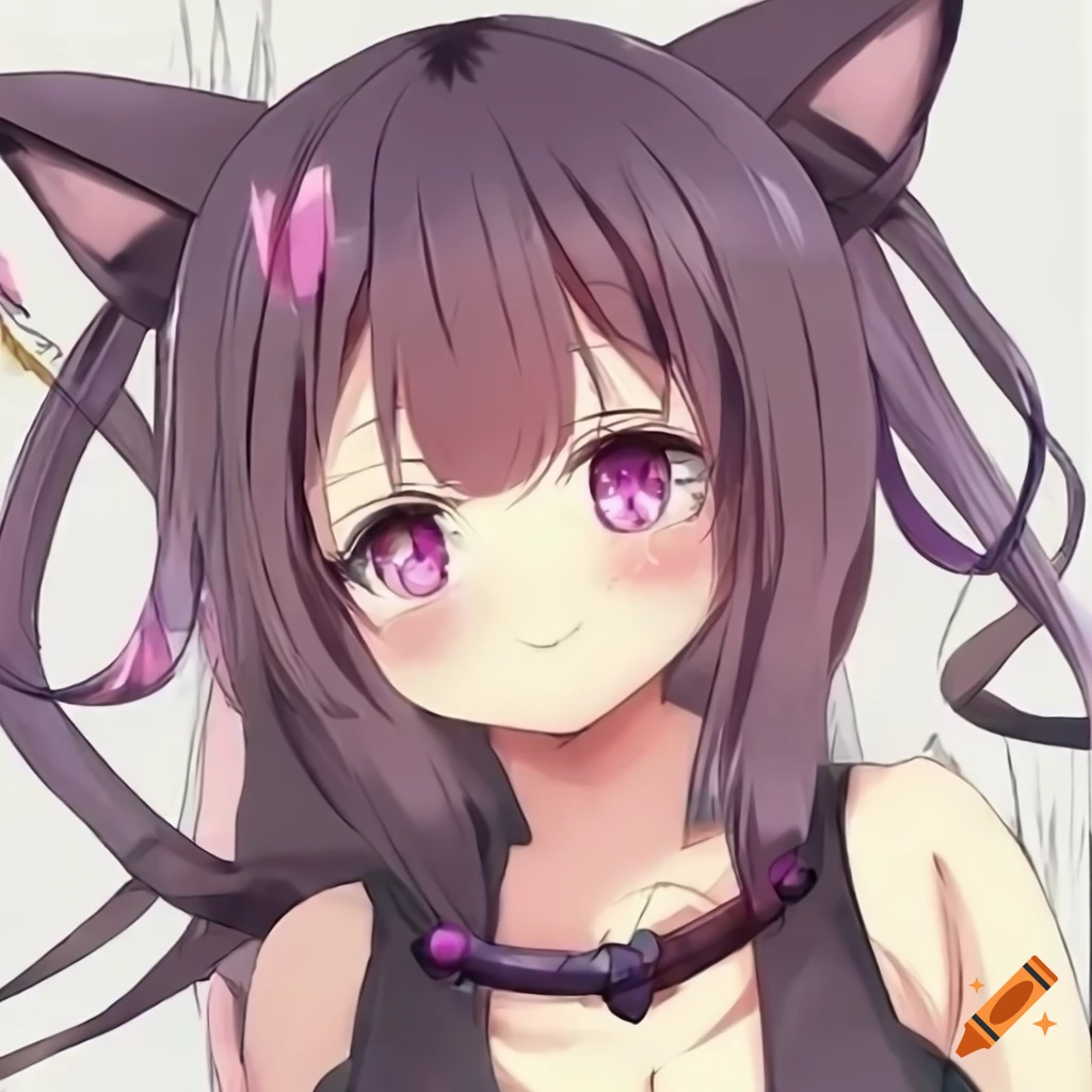 Catgirl anime character on Craiyon