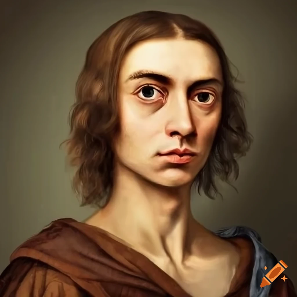 Portrait of a young man from the middle ages in france on Craiyon