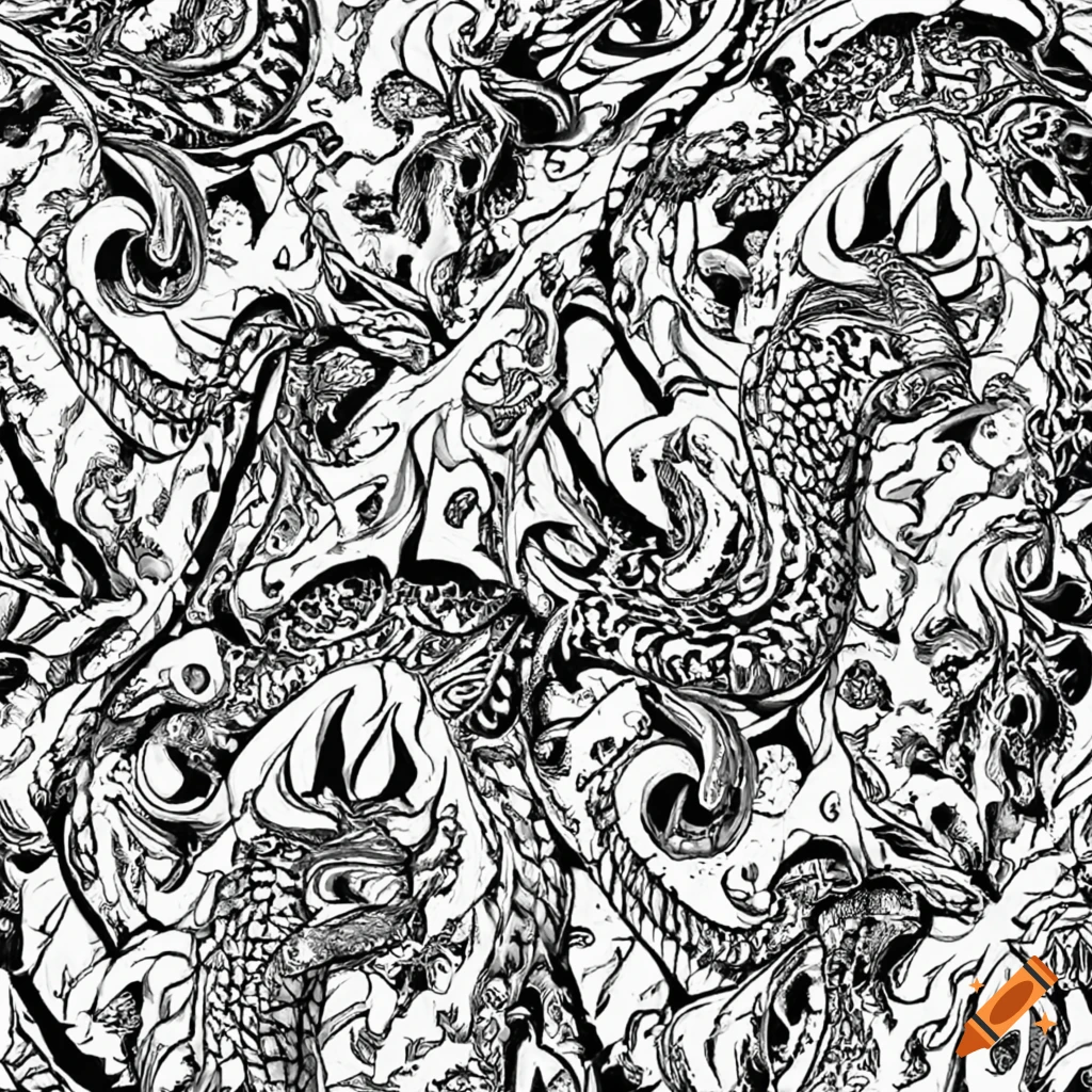 Dragon pattern design on Craiyon