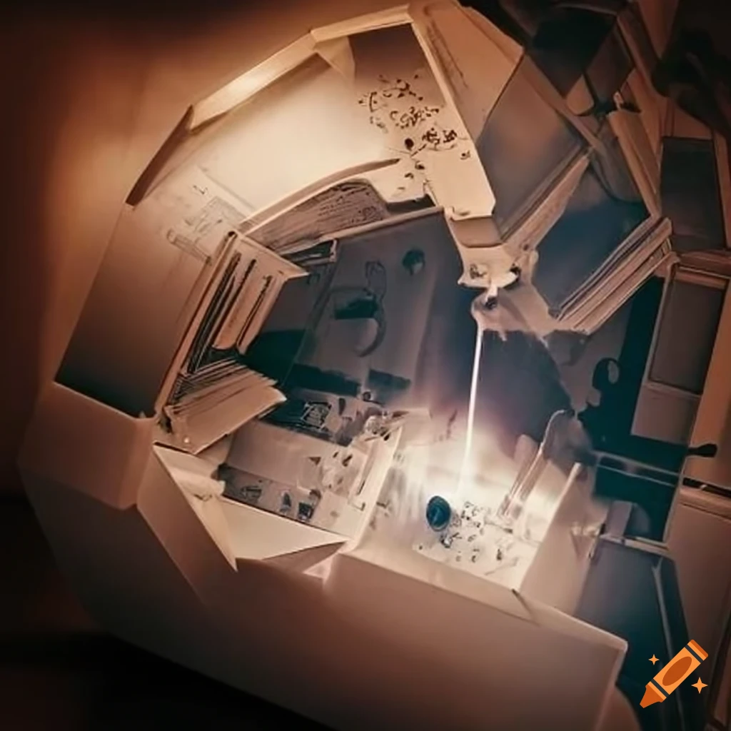 Modern lithography machine on Craiyon