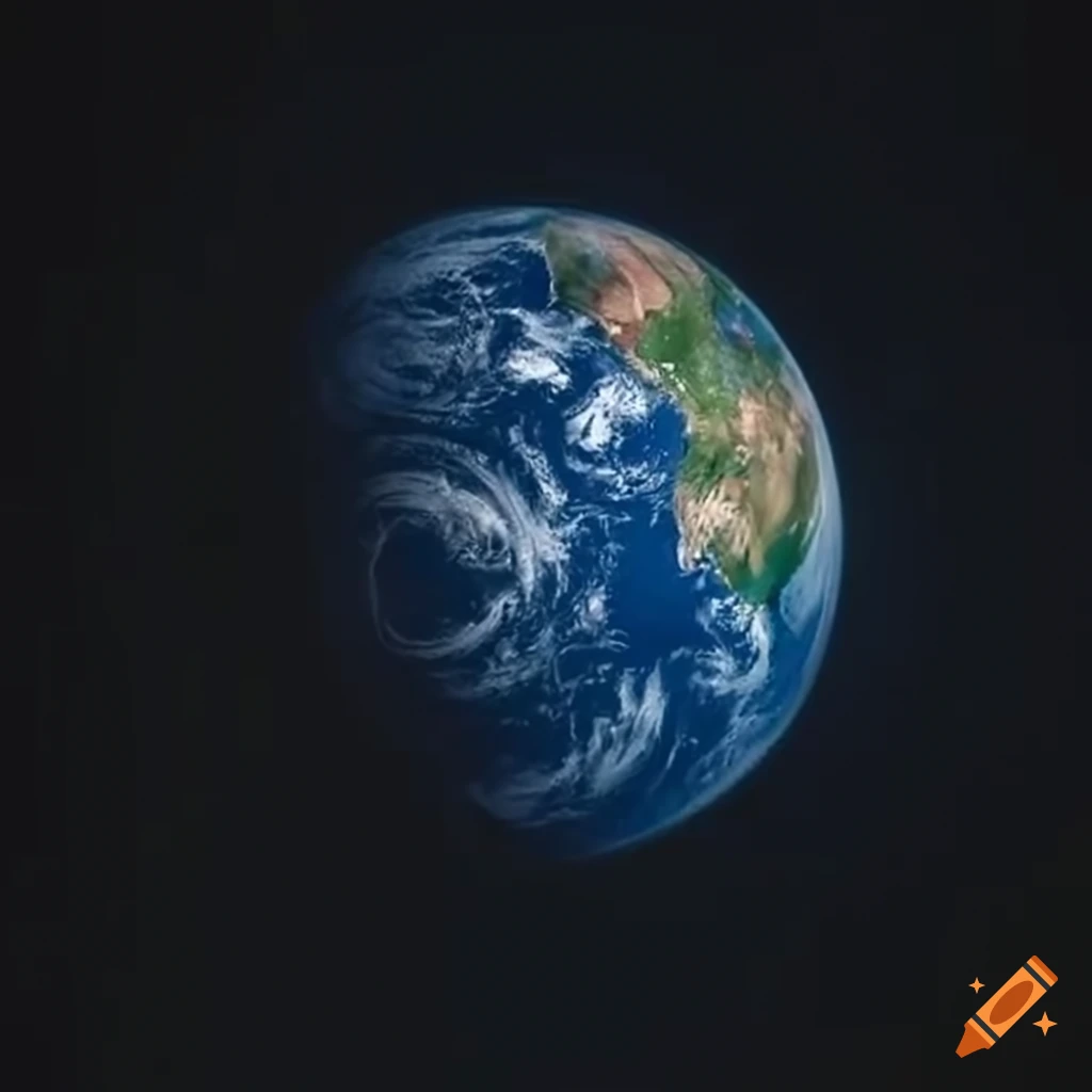 Back side of earth view from space on Craiyon