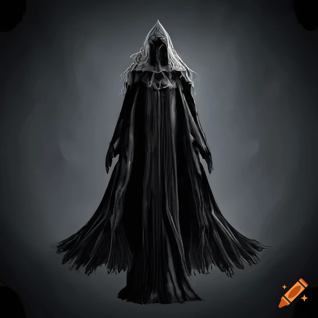 Detailed illustration of a gothic creature with pointed features and ...