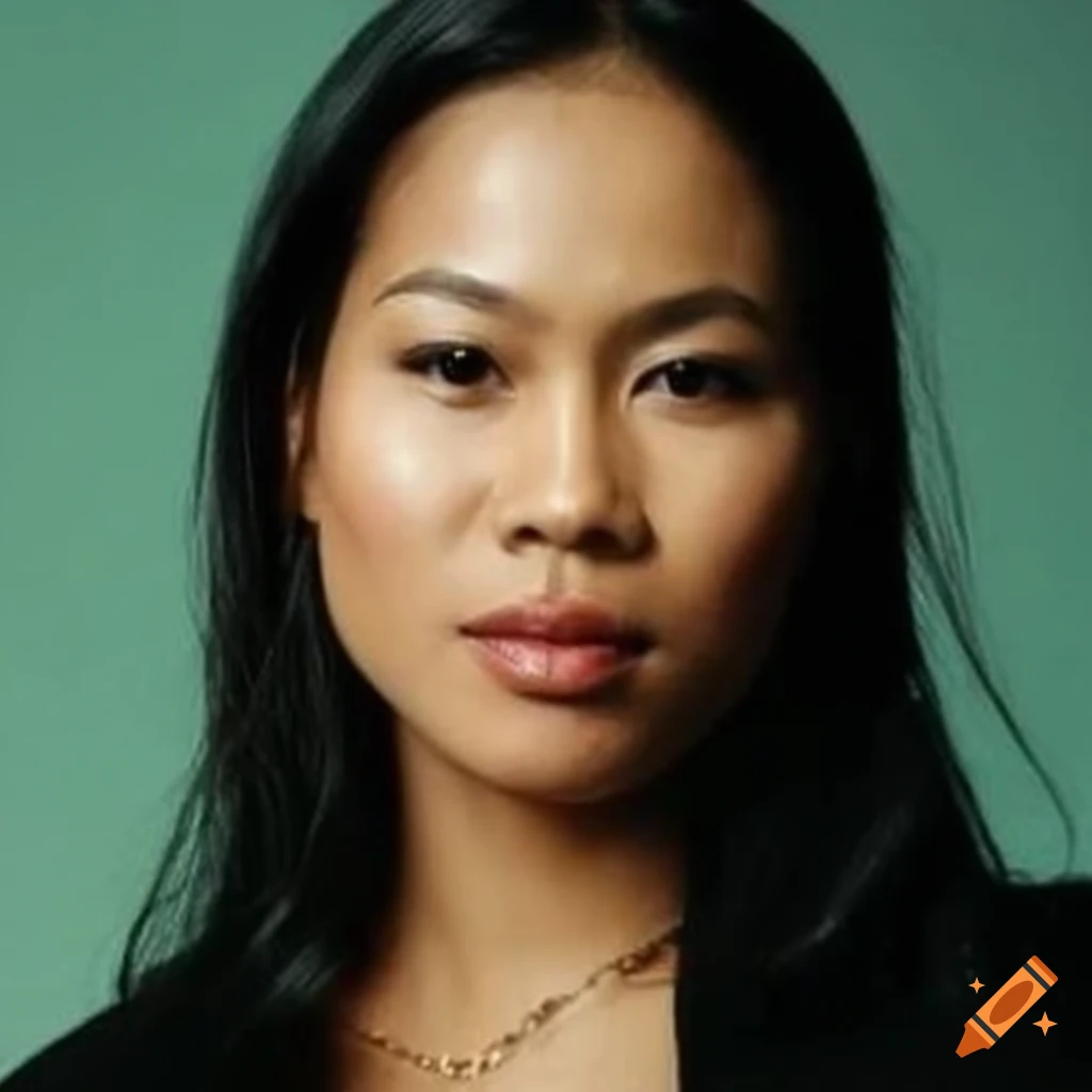 Hyperrealistic depiction of a filipina from the matrix on Craiyon