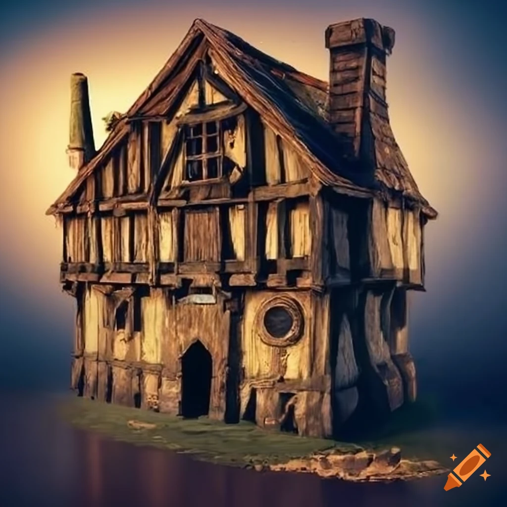 Medieval house on Craiyon