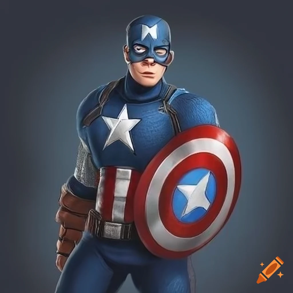 Captain america reimagined as a disney character on Craiyon