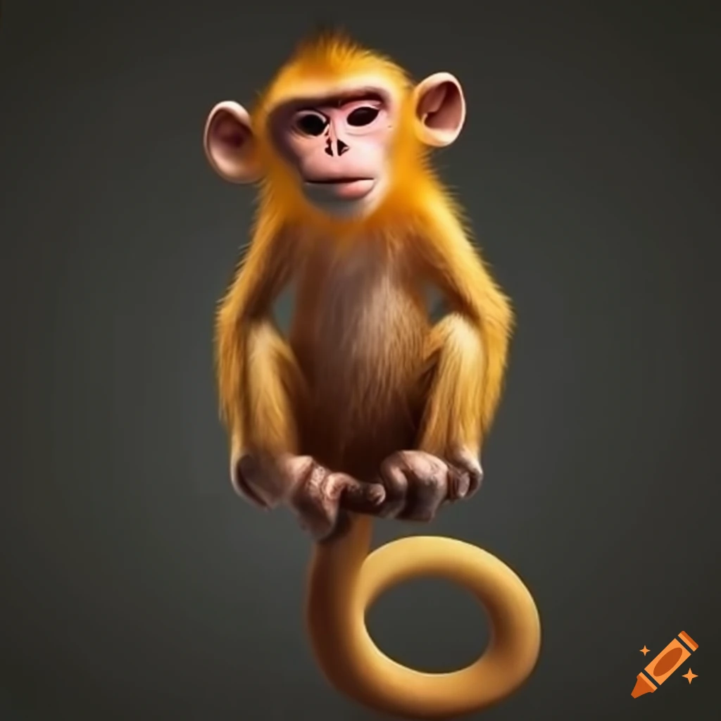 Monkey with tail on Craiyon