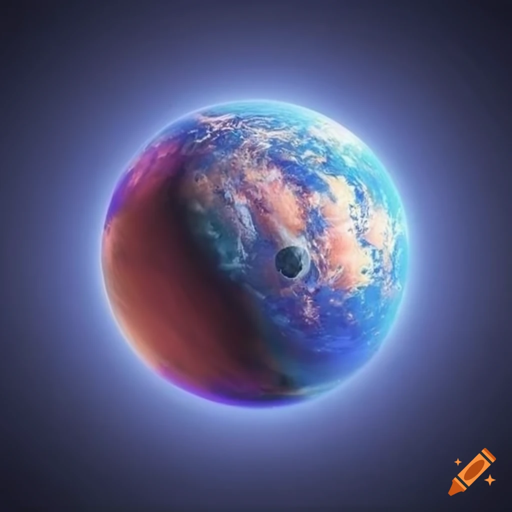 Planet with crystals on Craiyon