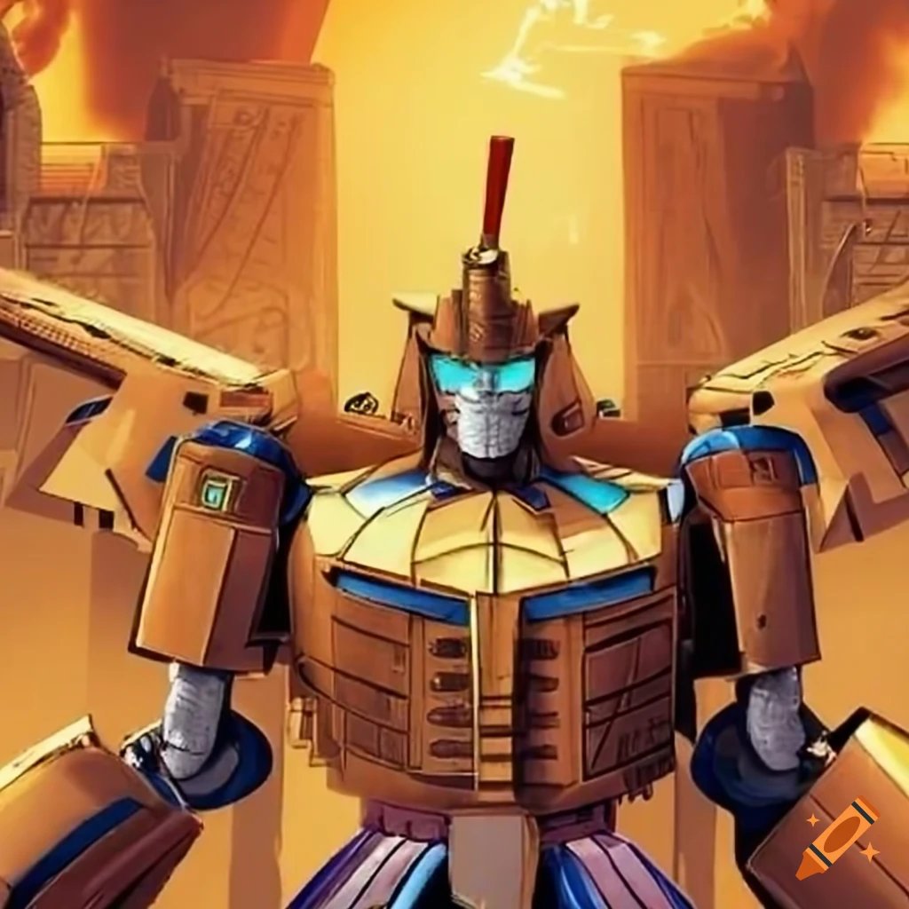 Egyptian transformer illustration on Craiyon