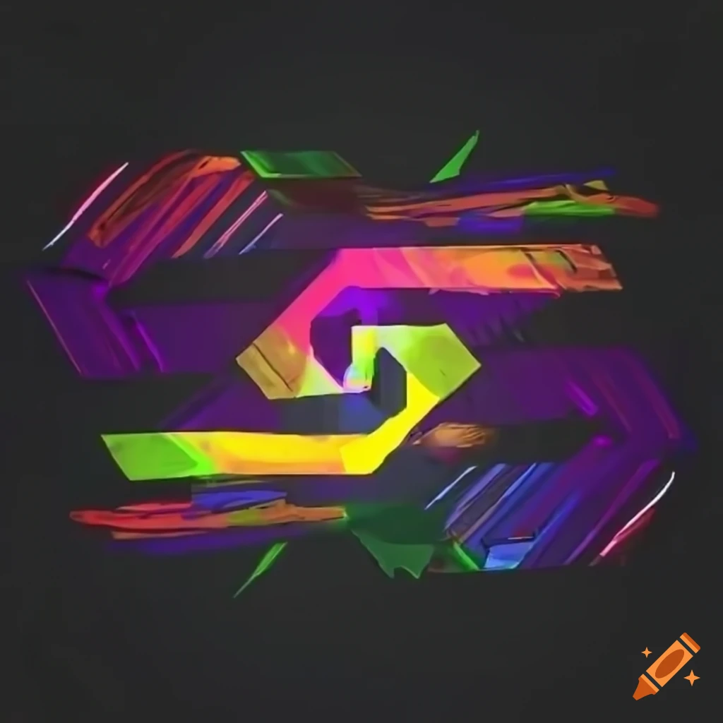 Minimalistic esports logo of team S3 with intertwined triangles on Craiyon