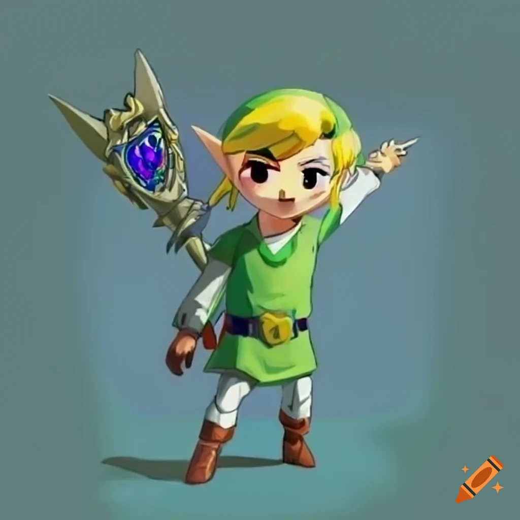 Link character from wind waker on Craiyon