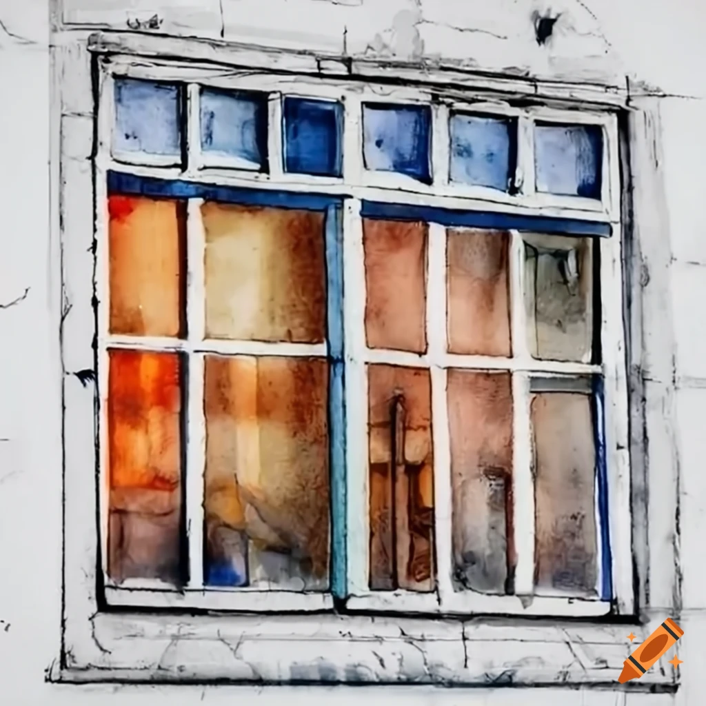Close-up of a window in an apartment building on Craiyon